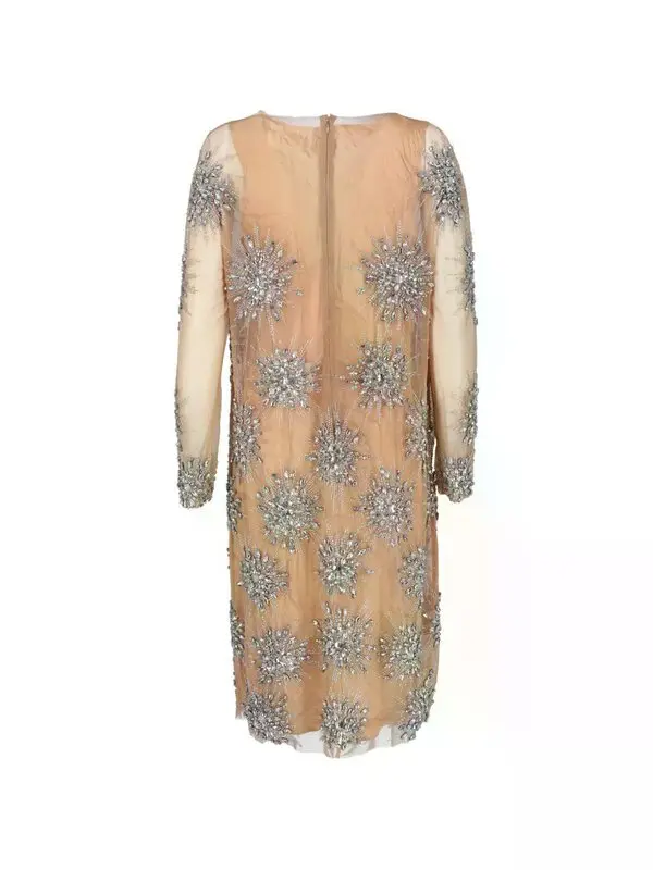 UEL CAMILO Crystal Embellished Star Motif Mini Dress