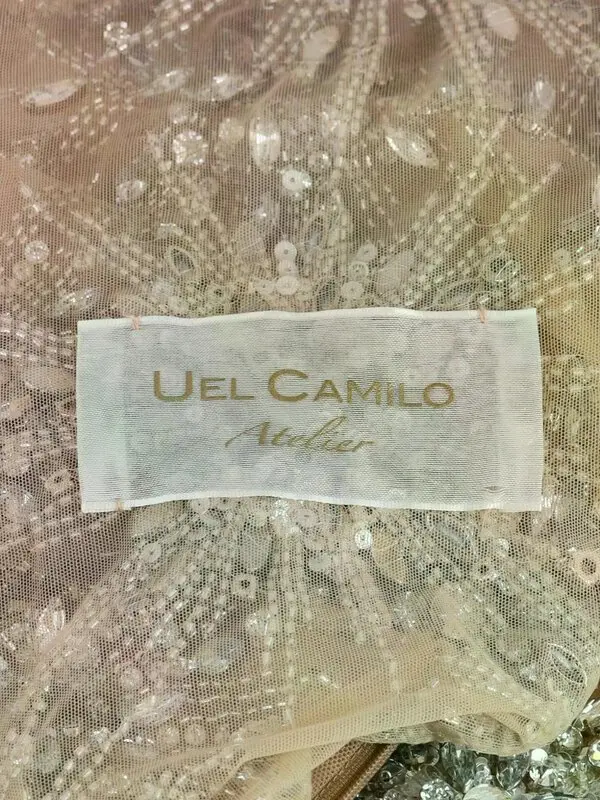 UEL CAMILO Crystal Embellished Star Motif Mini Dress