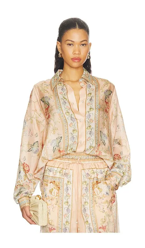 Zimmermann Roselight Relaxed Shirt - Pink