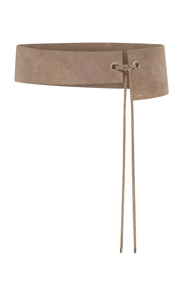 ST. AGNI Asymmetrical Suede Belt