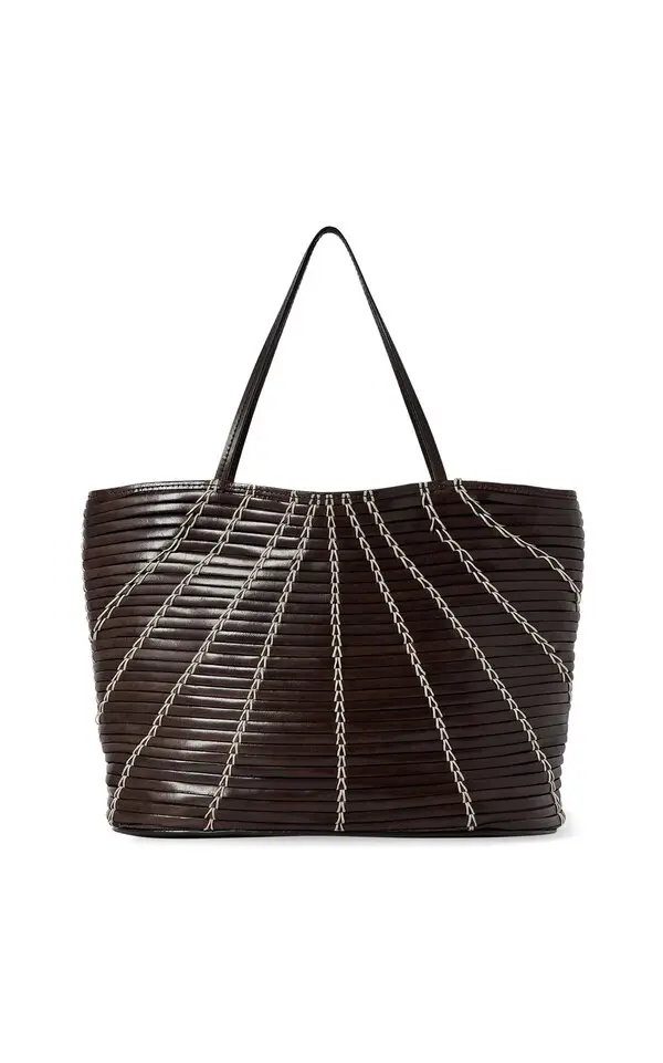 THE ROW Small Alba Leather Tote Bag - Brown