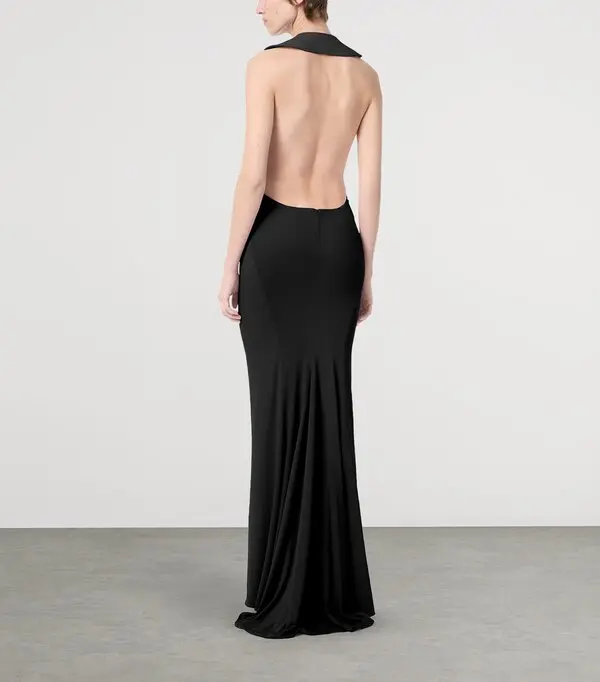 TOM FORD Asymmetric Backless Maxi Dress