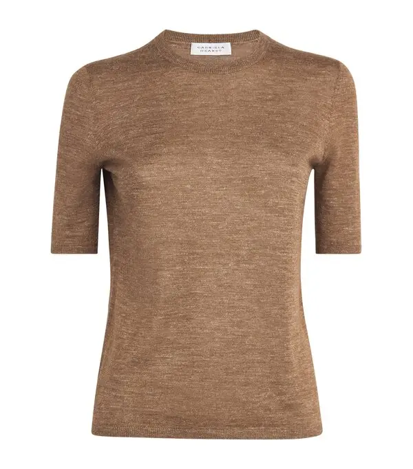 Gabriela Hearst Chryse Short-sleeve Sweater - Brown