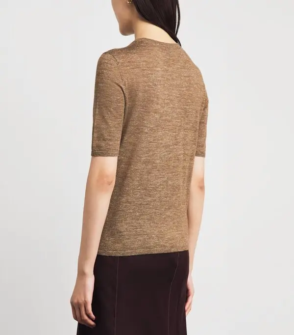 Gabriela Hearst Chryse Short-sleeve Sweater - Brown