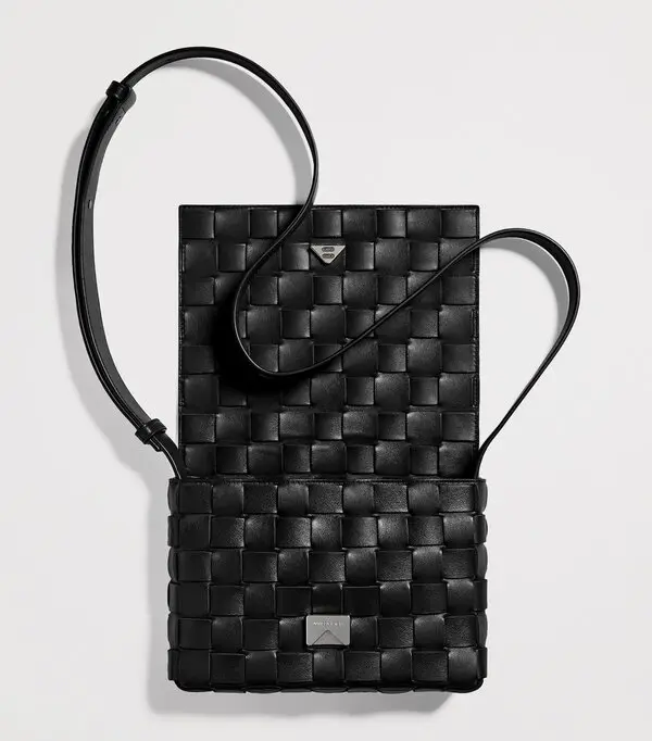 Bottega Veneta Orto Messenger Bag - Black