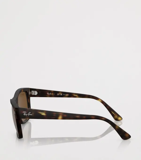 Ray-ban Tortoiseshell Square Frame Sunglasses - Brown