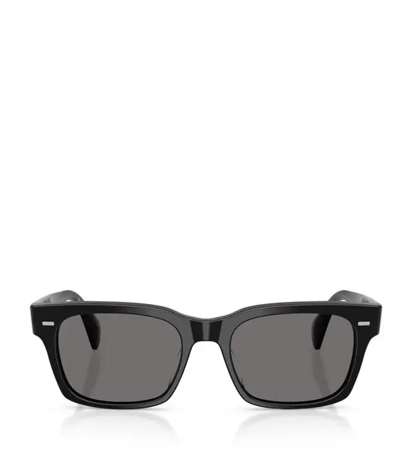 Oliver Spencer Ryce Rectangle Sunglasses - Black