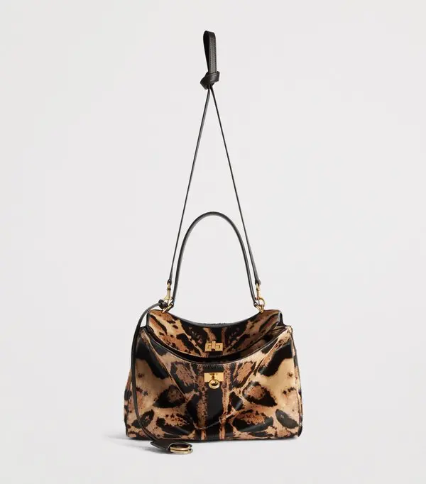 Balenciaga Rodeo Top-handle Bag In Pony Hair - Pink