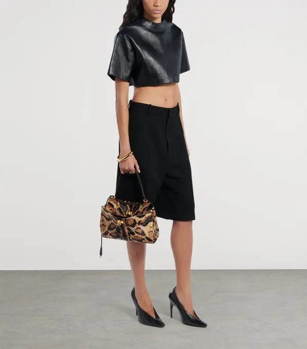 Balenciaga Rodeo Top-handle Bag In Pony Hair - Pink
