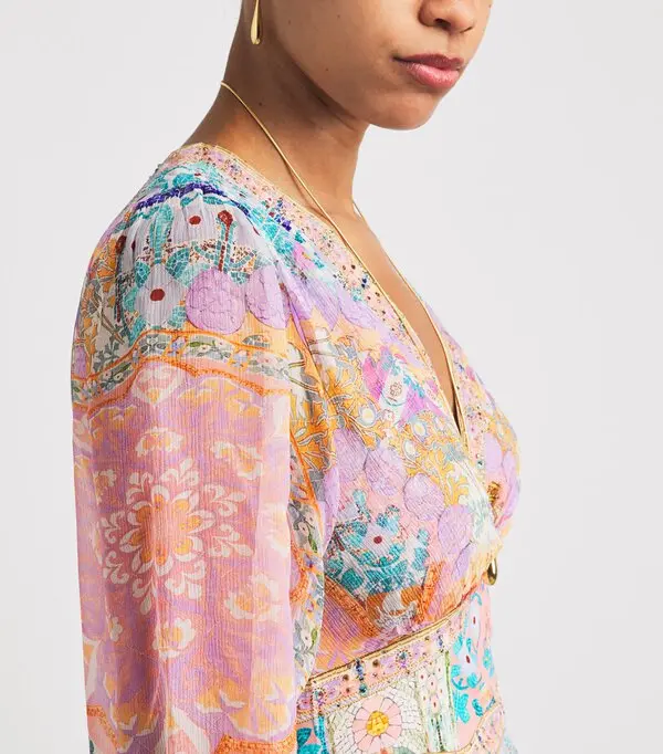 Camilla Silk Maxi Dress With Elaborate Print