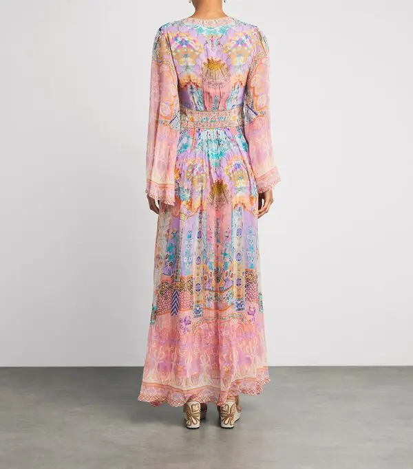 Camilla Silk Maxi Dress With Elaborate Print