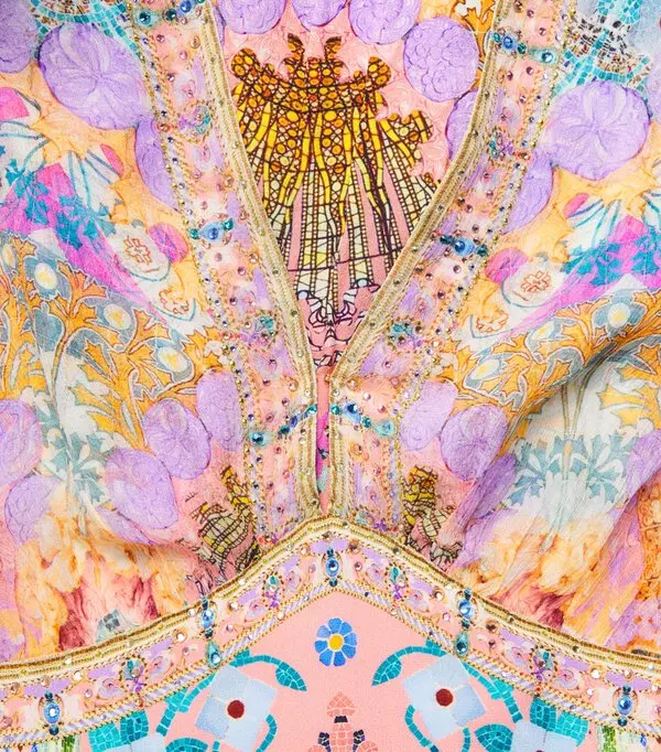 Camilla Silk Maxi Dress With Elaborate Print