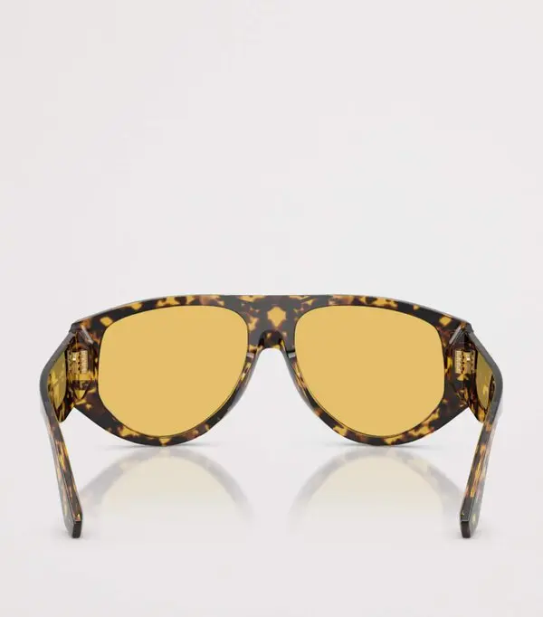 Dolce & Gabbana Tortoiseshell Aviator Sunglasses With Dg Motif