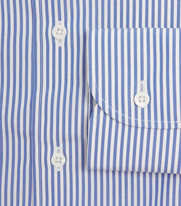 Corneliani Cotton Stripe Shirt - Blue