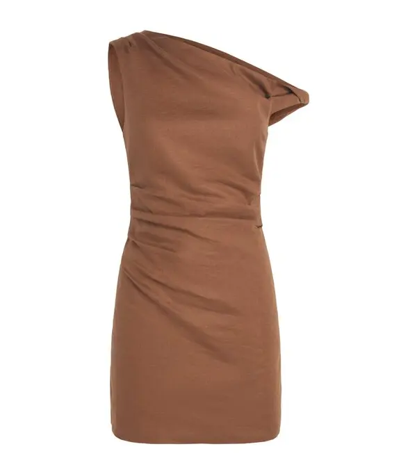 SIR. Linen Tommy Mini Dress - Brown