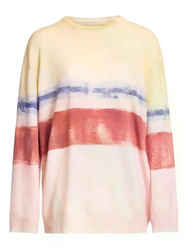 Elie Saab Cashmere-blend Jumper With Horizontal Stripes - Neutrals