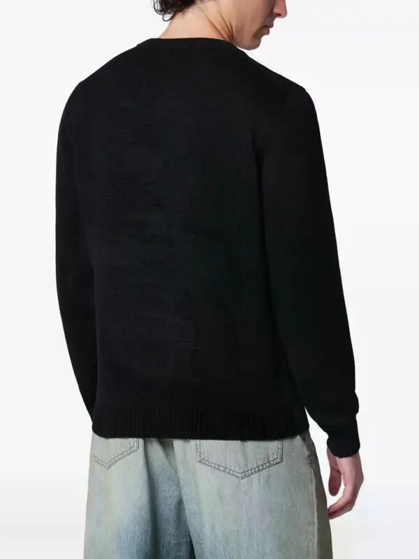 ROBERTO COLLINA Ribbed Knit Crew Neck Sweater