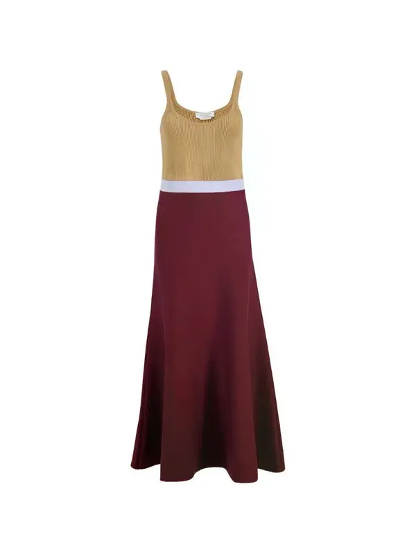 Gabriela Hearst Flaminius Ribbed-knit Sleeveless Midi Dress - Red