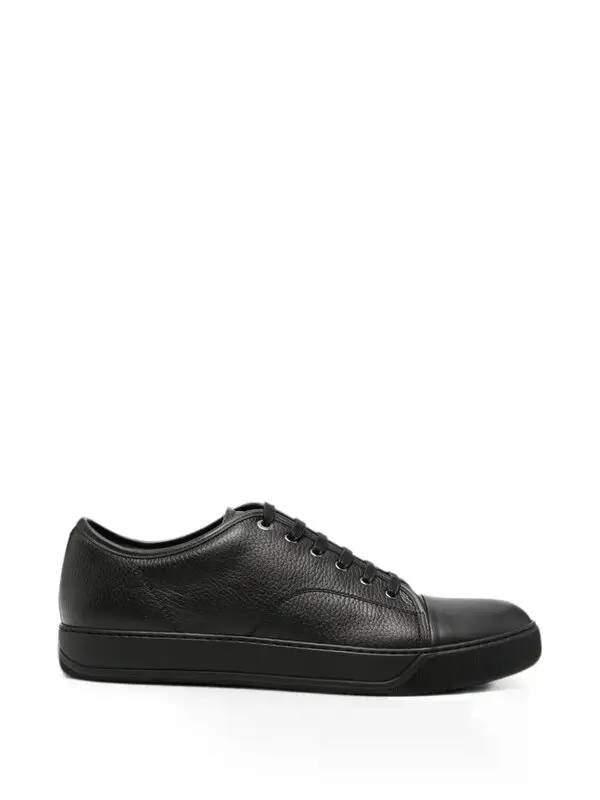 LANVIN Grained Leather Lace-up Sneakers