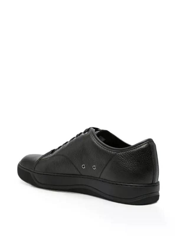 LANVIN Grained Leather Lace-up Sneakers