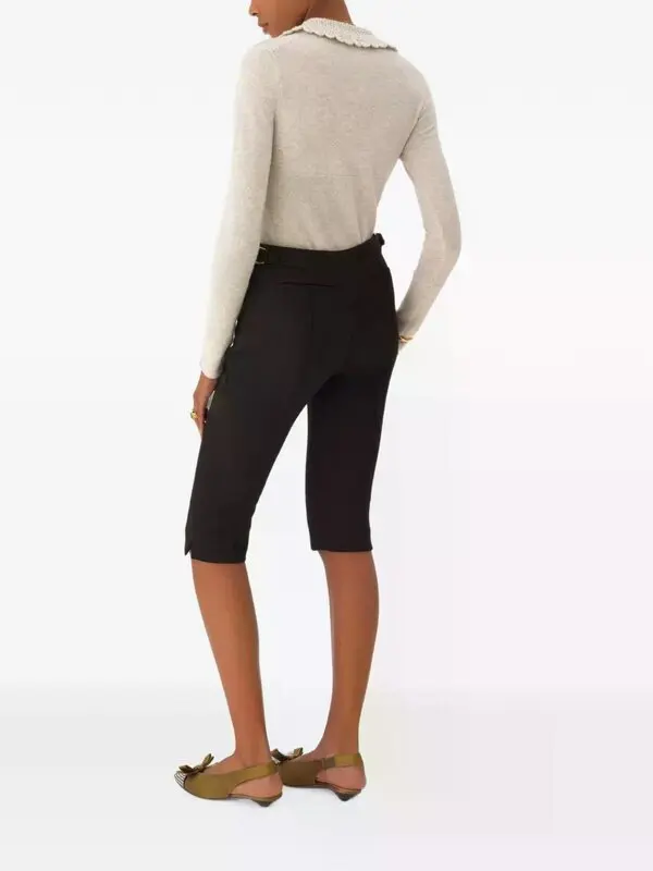 Chloé Crochet-collar Logo-embroidered Cardigan - Grey