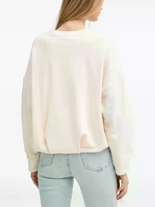 Dkny Rhinestone Logo Crew Neck Sweater