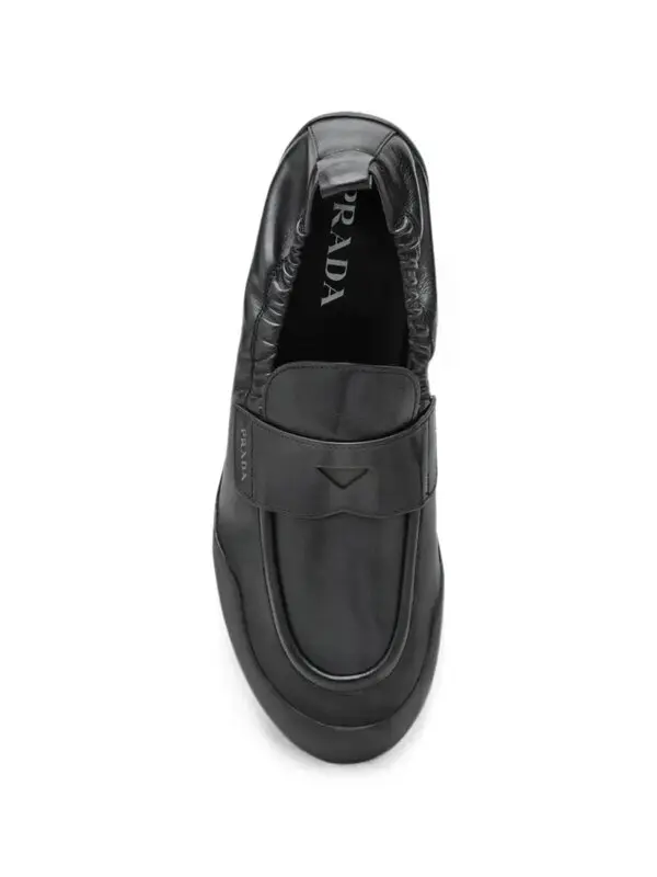 Prada Speedrock Leather Loafers - Black