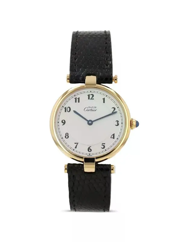 Cartier Vendôme 30mm Watch With Grey Dial And Vermeil Case - White