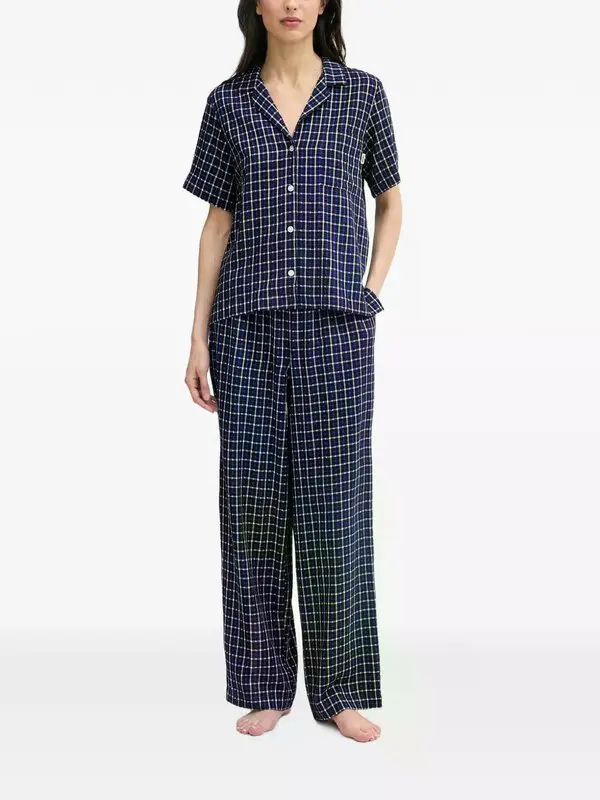 Dkny Check-pattern Pajamas - Blue