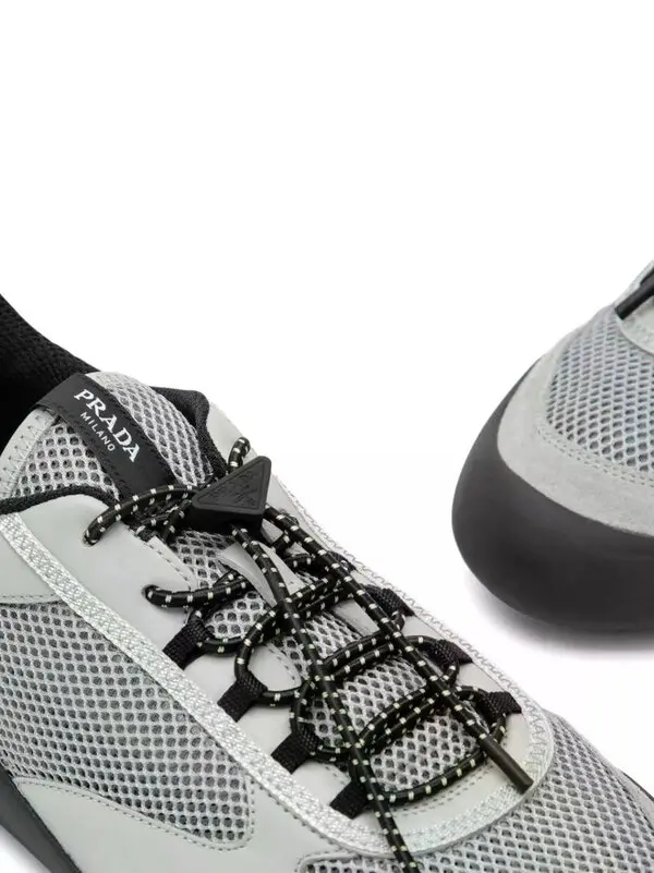 Prada Speedrock Lace-up Sneakers - Grey