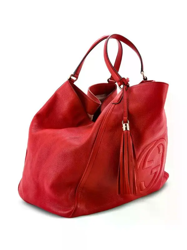 Gucci Soho Leather Shoulder Bag - Red