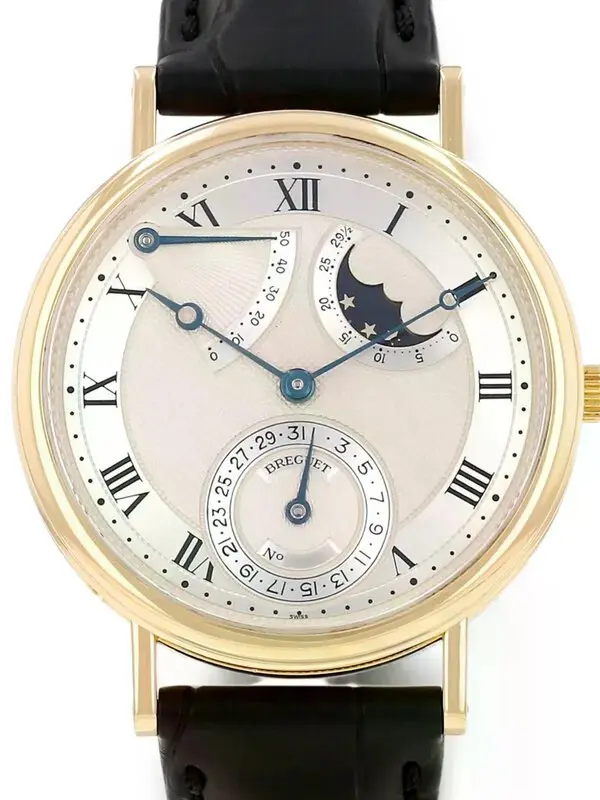 BREGUET 36mm Classique Complications Watch With Moon Phase And Power Reserve