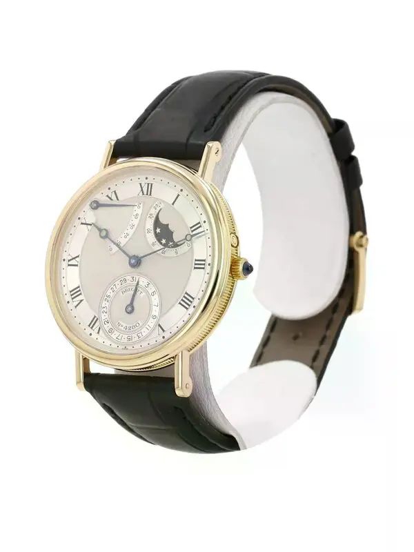 BREGUET 36mm Classique Complications Watch With Moon Phase And Power Reserve
