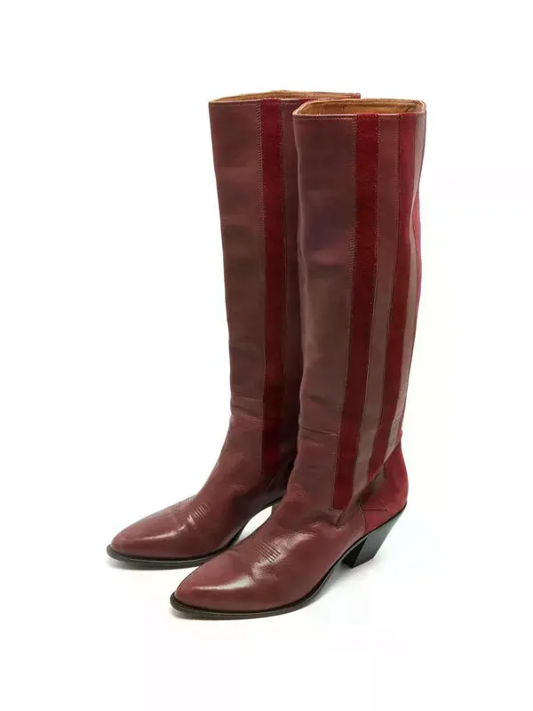 GOLDEN GOOSE Pointed Toe Knee-length Boots - Red