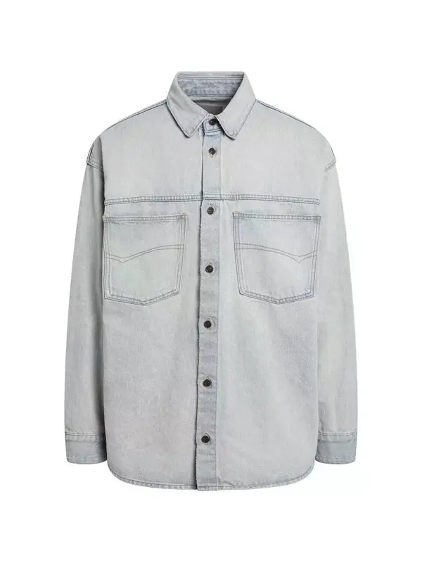 Balenciaga Chest-pocket Denim Shirt - Blue