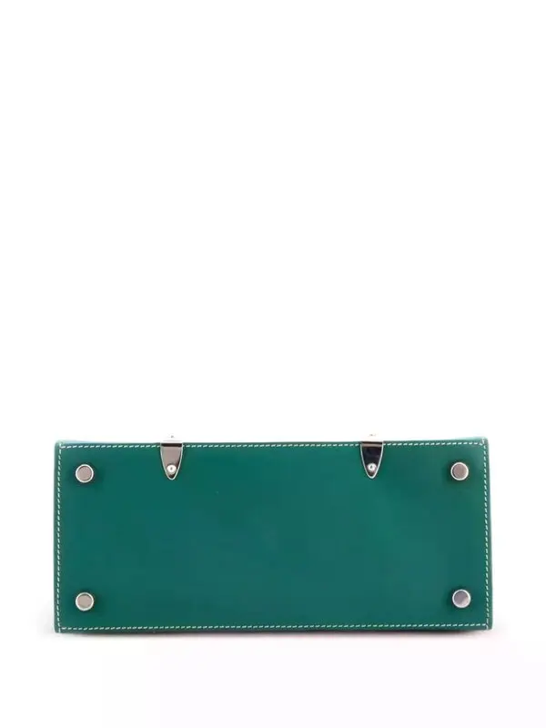 Goyard Structured Saigon Top Handle Bag Coated Canvas With Leather Mini Satchel - Green