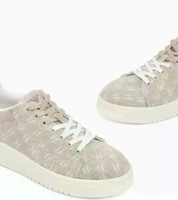 Emporio Armani Logo Print Lace-up Sneakers
