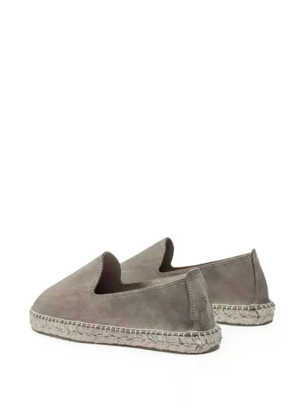 Manebí Hamptons Leather Espadrilles - Grey