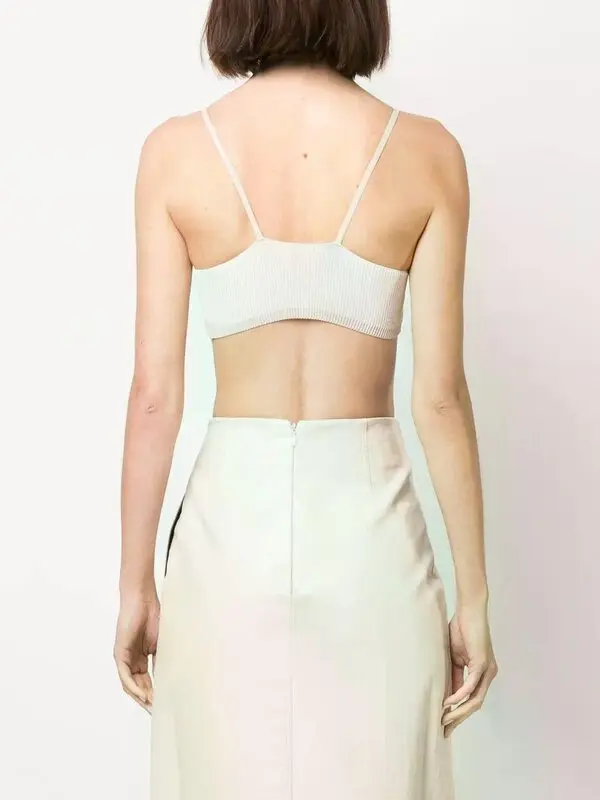 Jacquemus Pralu Logo Plaque Cropped Top