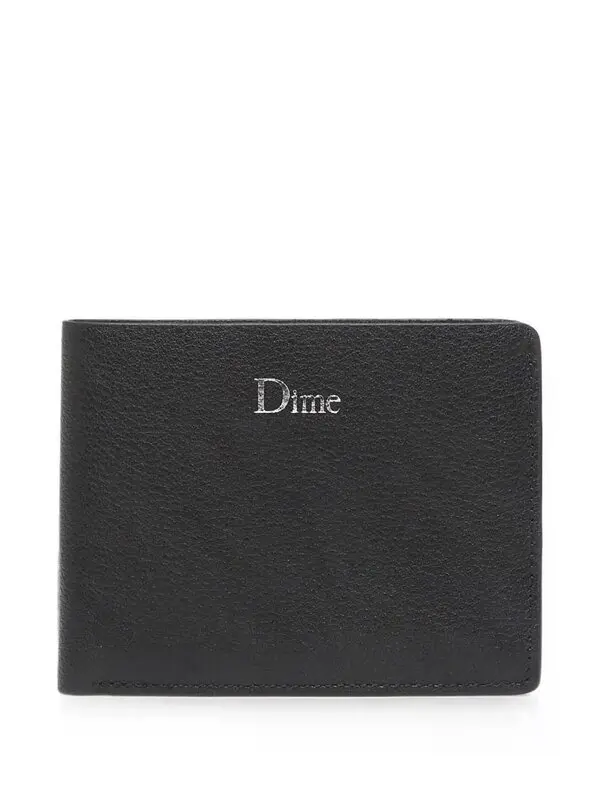 DIME Logo-print Leather Wallet - Black