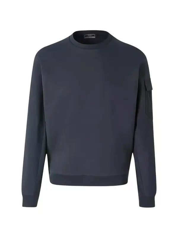 Herno Crew-neck Sweatshirt With Flap Pocket