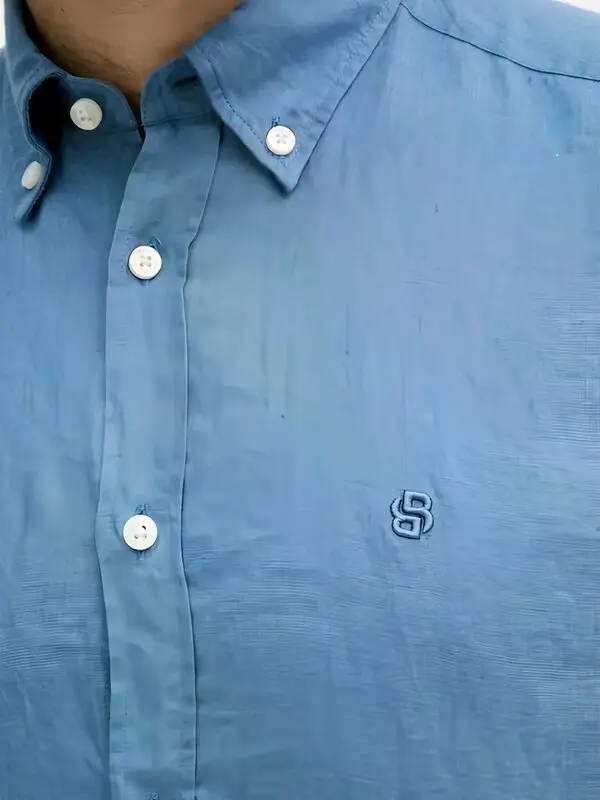 BOSS Button-down Embroidered Logo Shirt