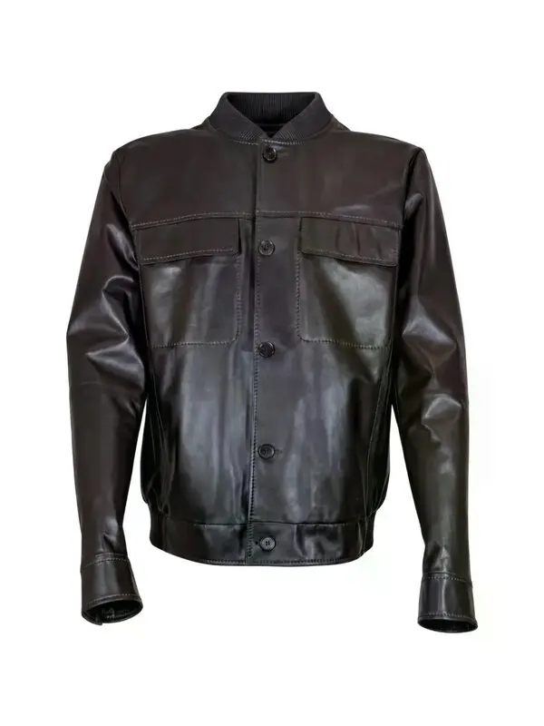 DESA 1972 Leather Button-up Jacket