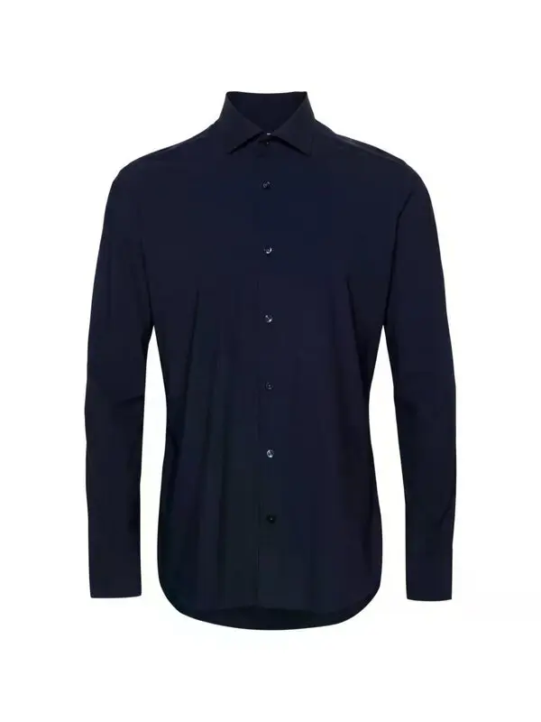 CALIBAN Spread-collar Long-sleeve Shirt