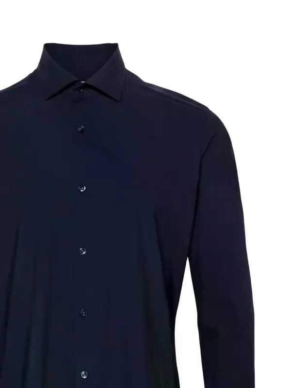 CALIBAN Spread-collar Long-sleeve Shirt