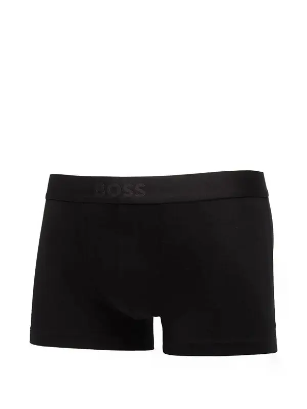 Hugo Logo-waistband Trunks - Blue