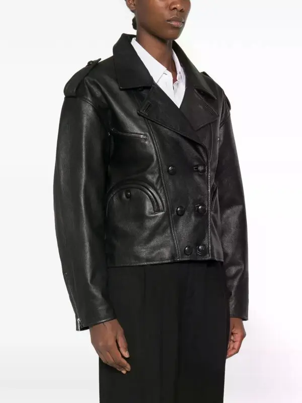 BLAZÉ MILANO Double-breasted Leather Jacket