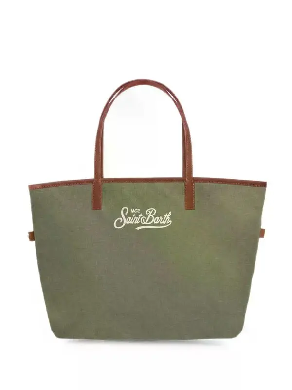 MC2 SAINT BARTH Logo Embroidered Tote Bag - Green