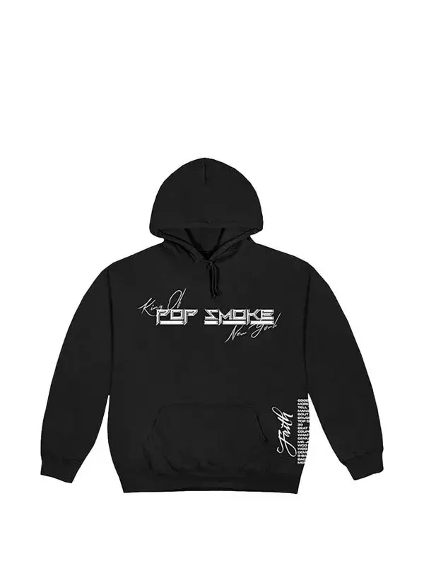 VLONE X Pop Smoke Graphic-print Drawstring Hoodie - Black