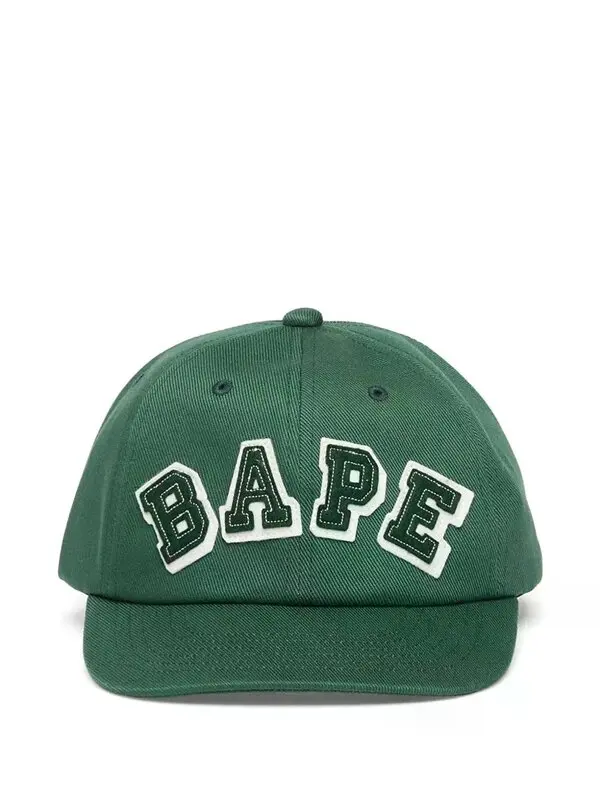 A BATHING APE Patched-panel Cotton Cap - Green